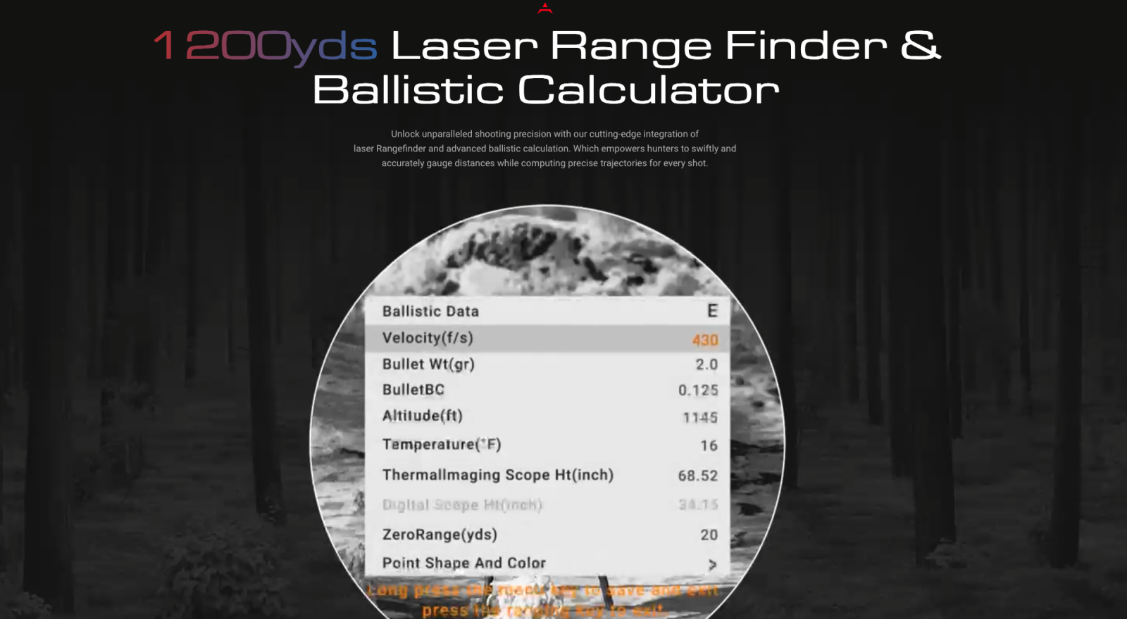 Pard Landsat 256 Mini (19/30mm - 940nm with LRF) Multi-spectral Riflescope